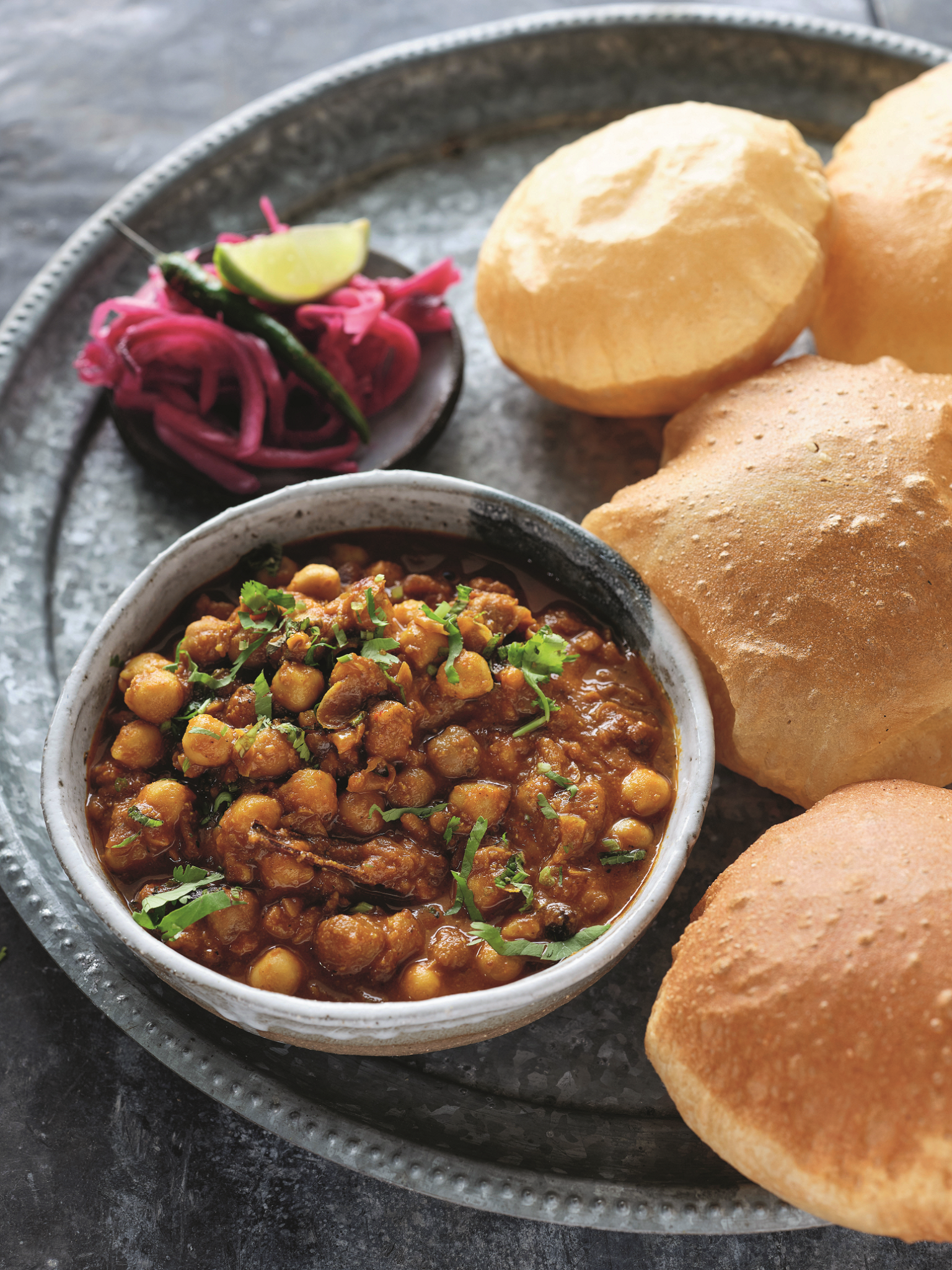 Chickpea Curry (Chana Bhatur) and Poori Recipe from Spice Box by Sunil Ghai
